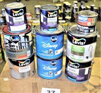 9 potten diverse verven LEVIS | Appelboomonline.be